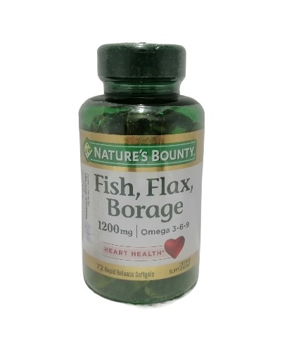 Omega 369 Fish Flax Borage 240 Softgels Piping